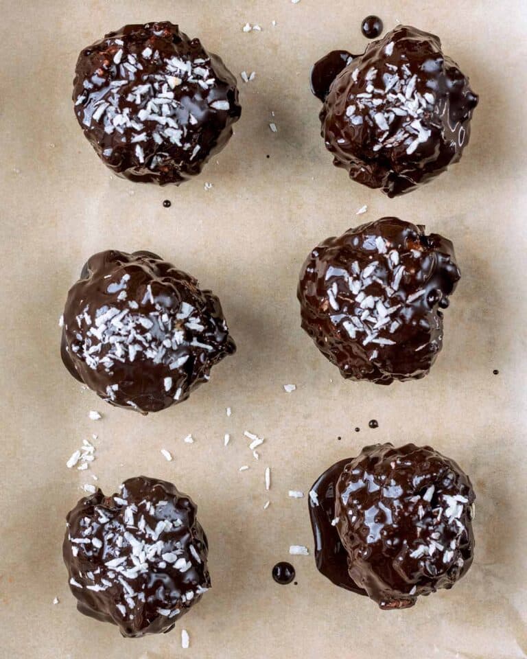 Crispy Date Caramel Balls (Toffee Crisp) - Low Sugar Kitchen